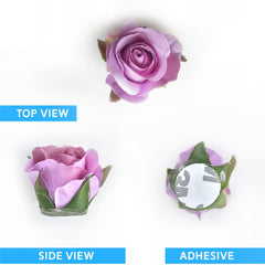 2 Pack - Peel and Stick Flat Back Roses for Grad Cap Decoration - Asso ...